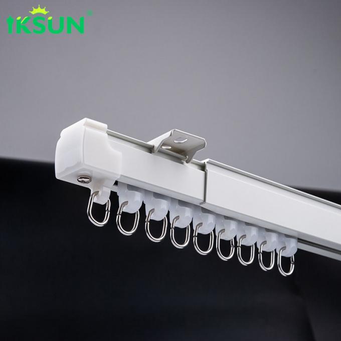 Anodizing Adjustable Curtain Rail , Metal Ceiling Curtain Track Extendable