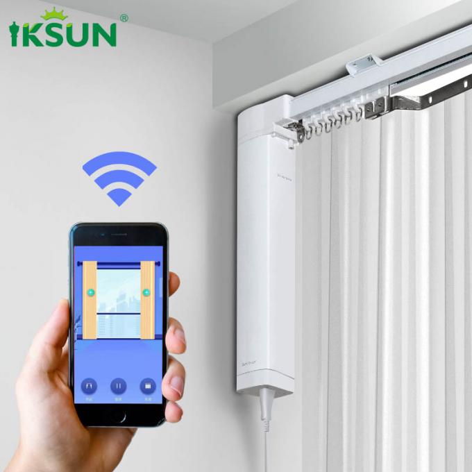 Smart Motorized Curtain Track System , Wifi Automated Curtain Rails