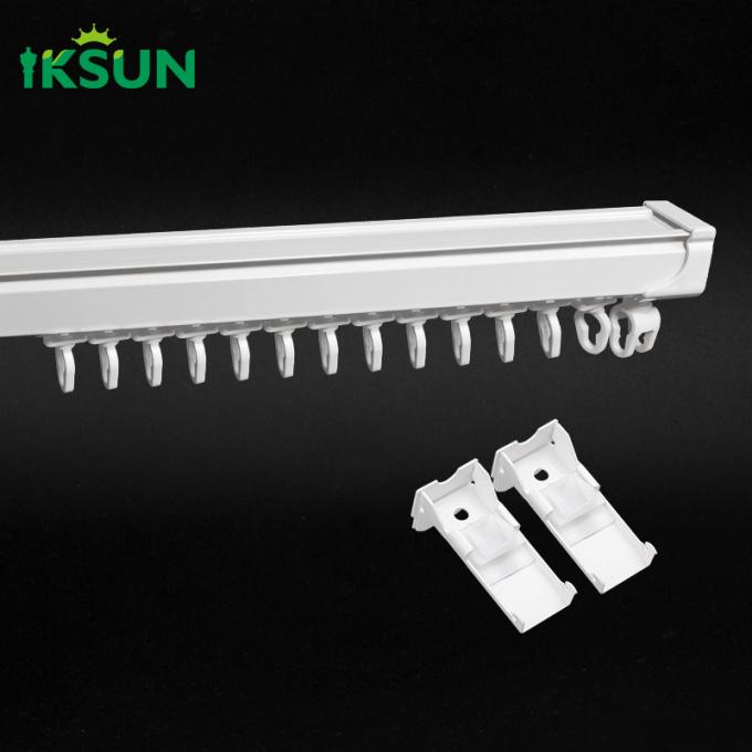 Heavy Duty S Fold Curtain Track Ripple Wave Curtain Rail 1.2mm Thickness